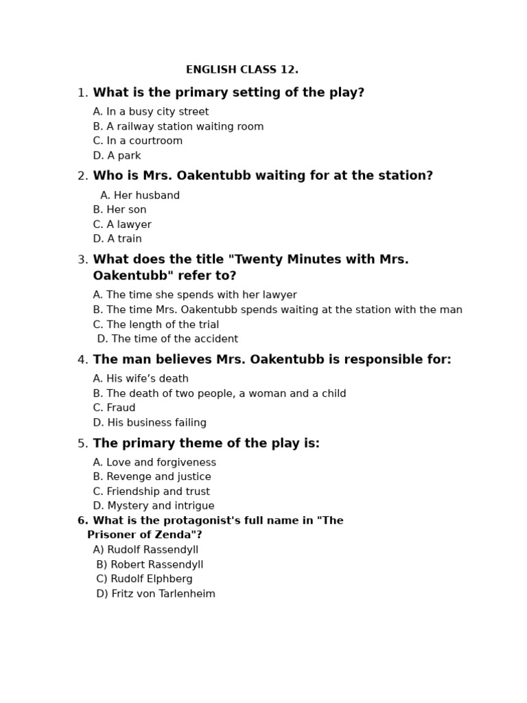 English Class 12. | PDF