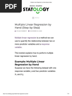 Multiple Linear Regression by Hand (Step-by-Step) | PDF | Linear Regression | Regression Analysis