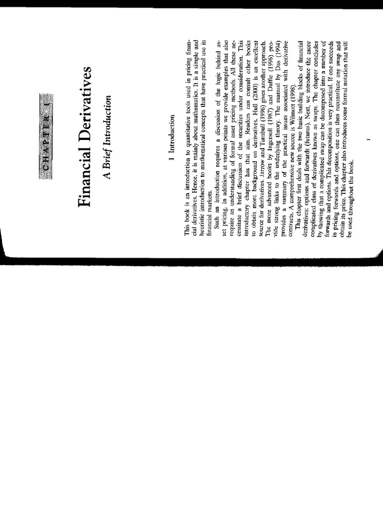 An Introduction To The Financial Derivatives | PDF