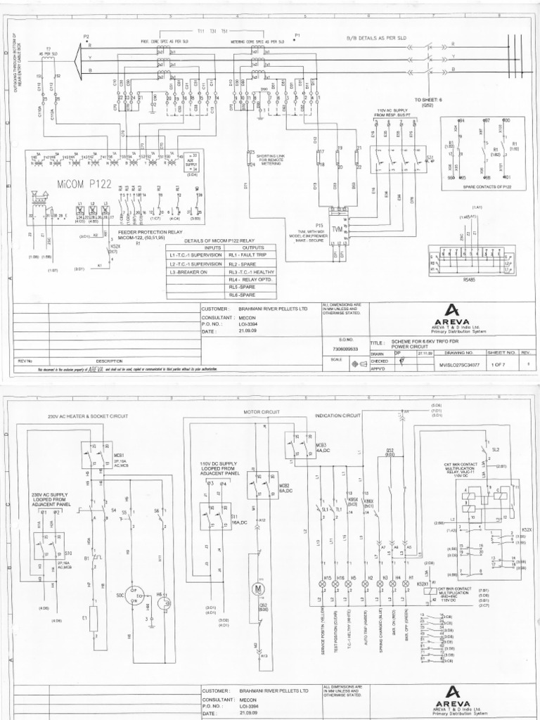 Areva VCB Drawings | PDF