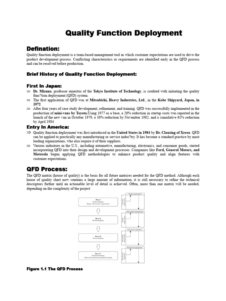 Quality Function Deployment | PDF | Matrix (Mathematics)