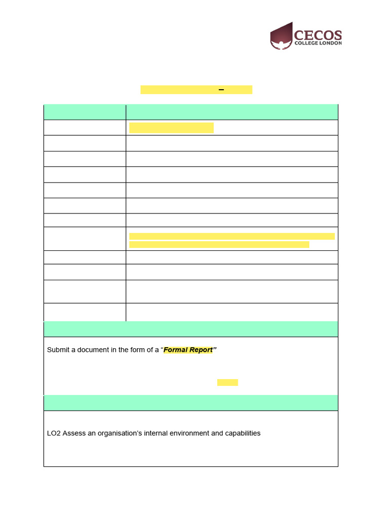 Unit 43 BS Assignment Brief Januaryb 2023 | PDF | Strategic Management | Strategic Planning