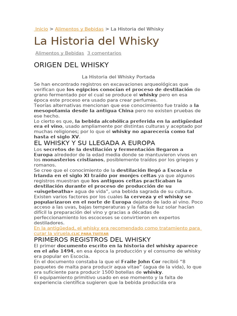 WHISKY | PDF | Whisky | Bebidas Destiladas