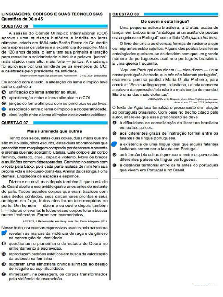 Prova Enem 2023 | PDF
