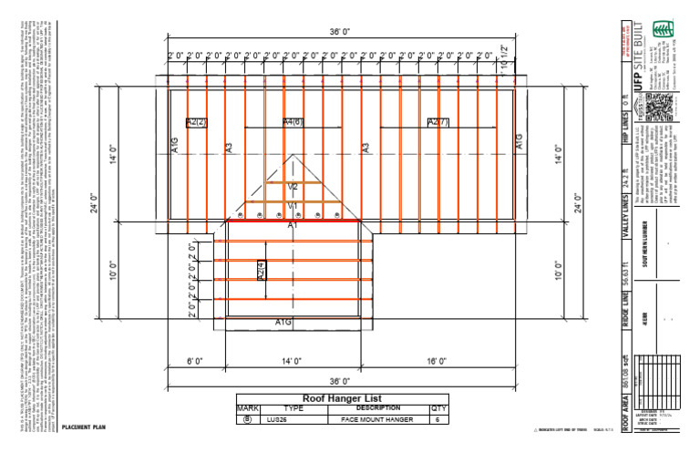 11X17 Layout 24090898 Kerr Garage | PDF | Truss | Civil Engineering