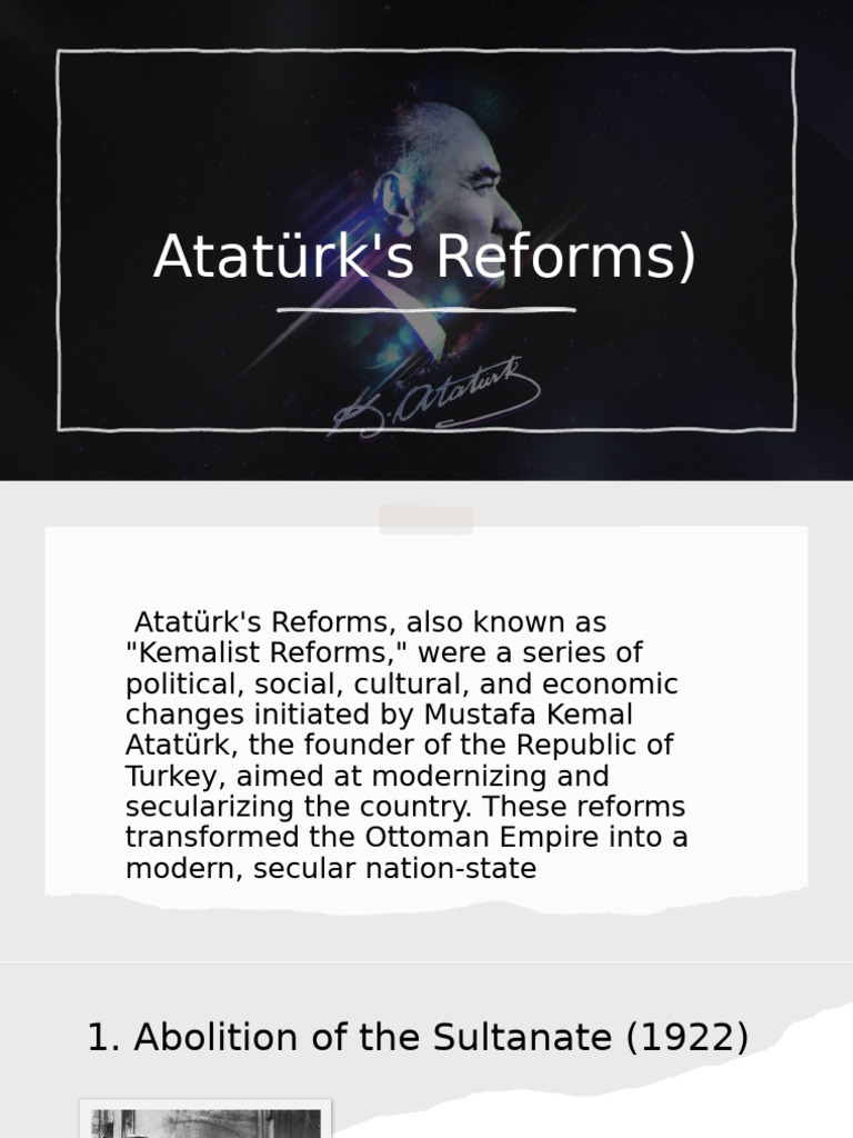 Atatürk's Reforms | PDF | Mustafa Kemal Atatürk | Turkey