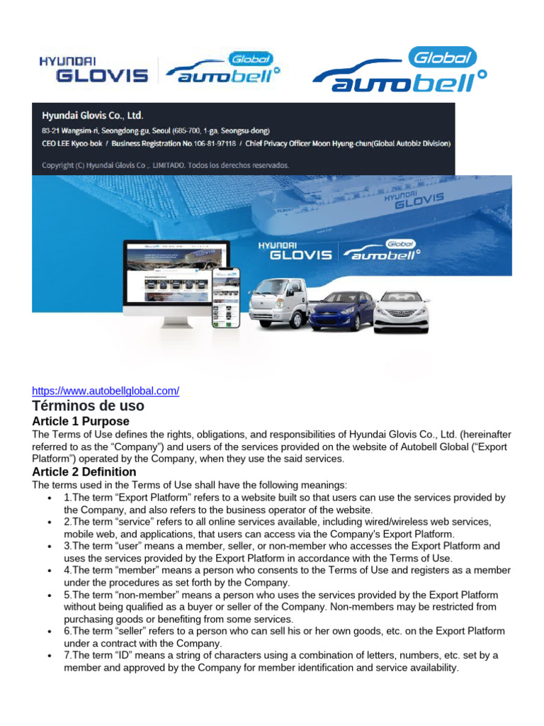 Autobell Global Terms of Use Overview | PDF | Http Cookie | Privacy