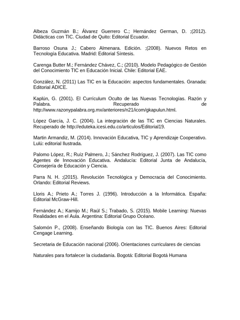 Referencias Bibliograficas | PDF