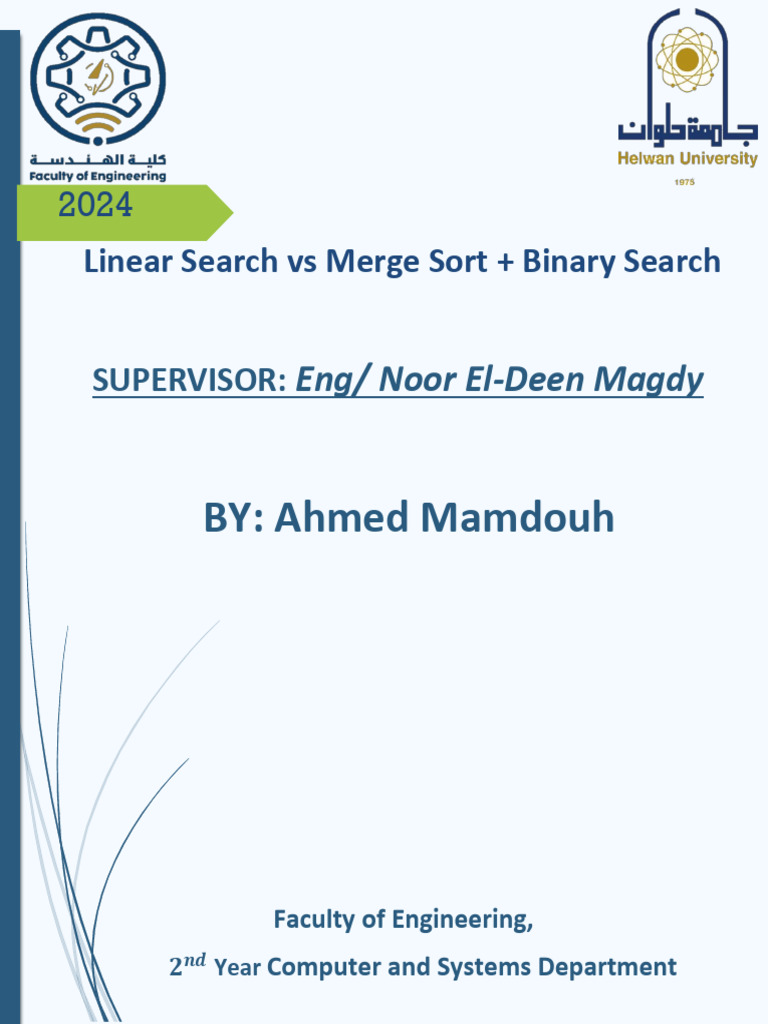 Linear Search Vs Merge Sort + Binary Search | PDF