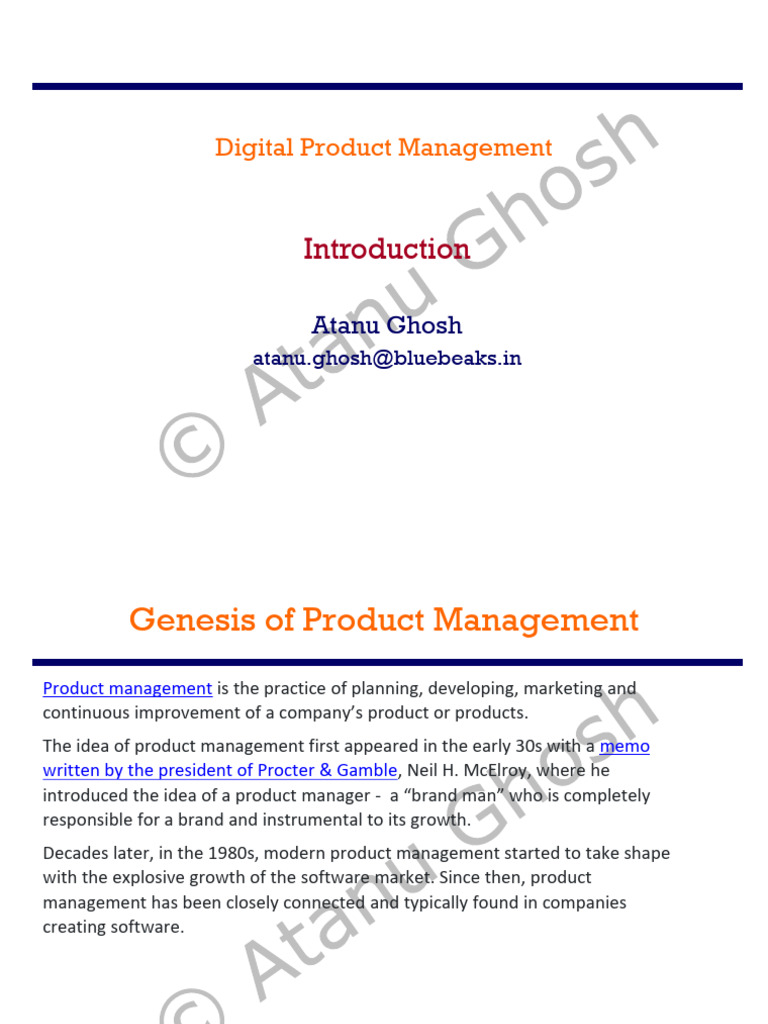 Digital Product Management Guide | PDF | Disruptive Innovation | Product Lifecycle