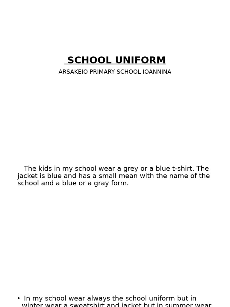 School Uniform | PDF