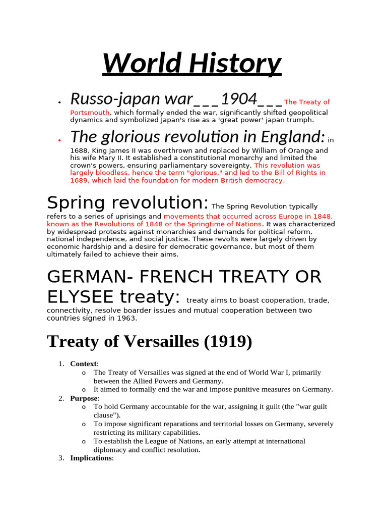 World History | PDF | Allies Of World War I | World War I