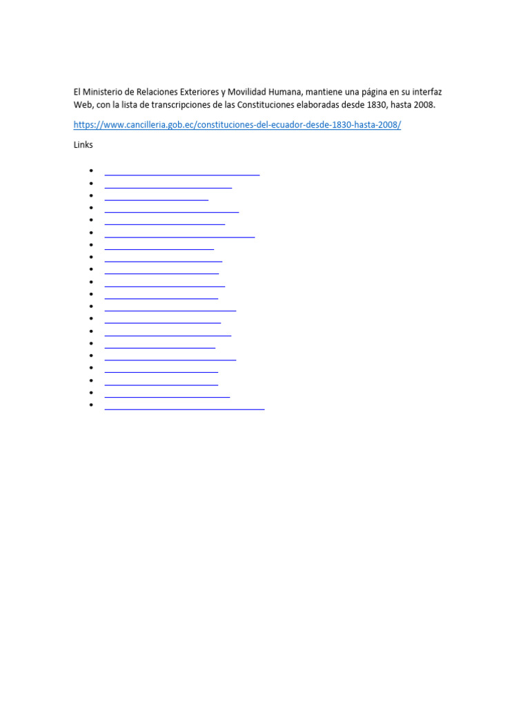 Constituciones Del Ecuador Desde 1830 Hasta 2008 Pdf Viajes