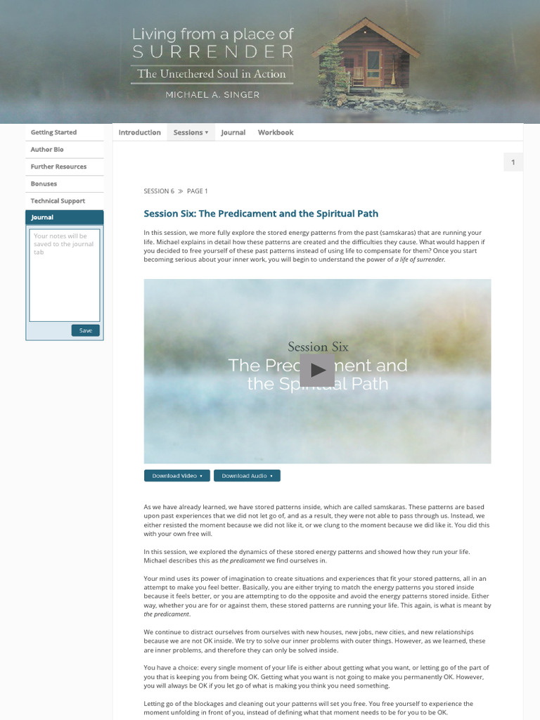 06-Living From A Place of Surrender | PDF | Psychology