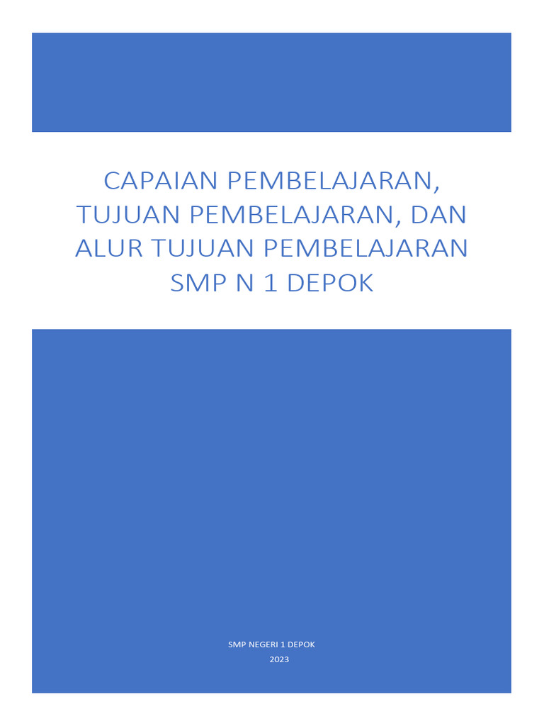 Lampiran 1 - CP - TP - ATP IPS Kurikulum Merdeka - SMP 1 DEPOK | PDF | Karier & Perkembangan ...
