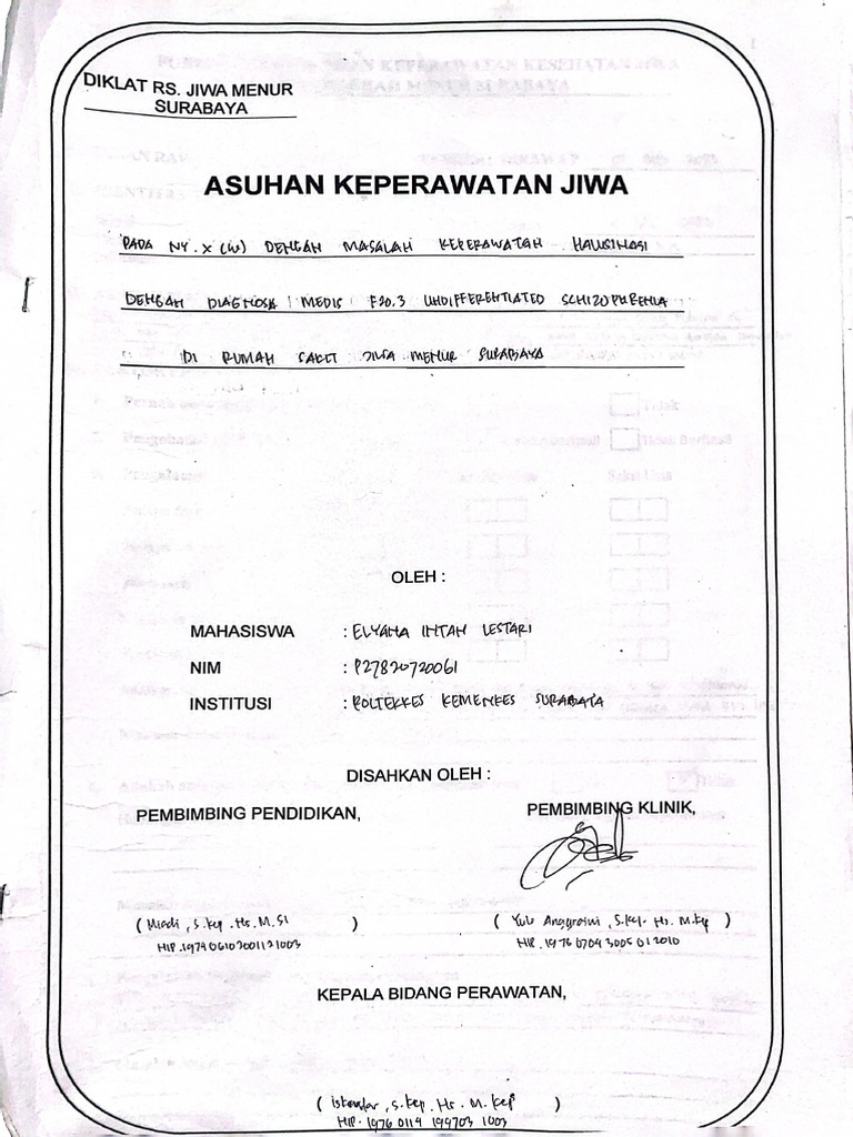 Askep Jiwa (Halusinasi) | PDF