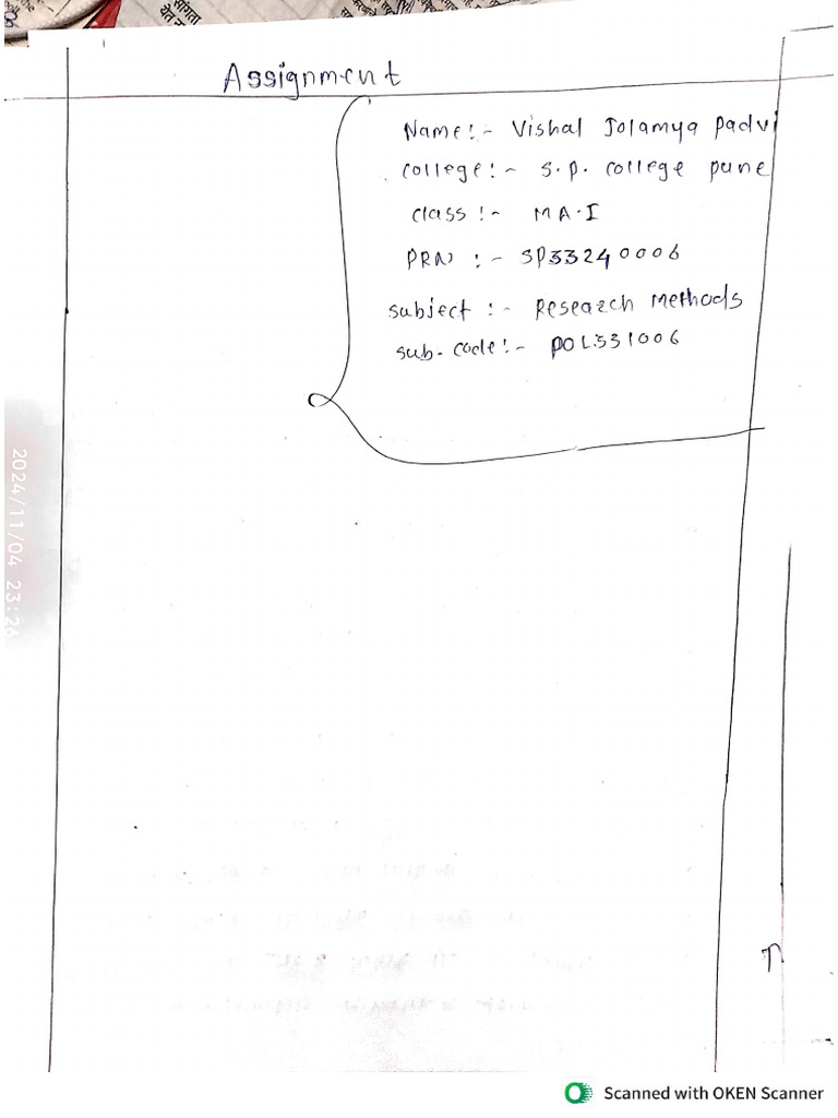 Research Method - Assignment | PDF Research Method - Assignment | PDF