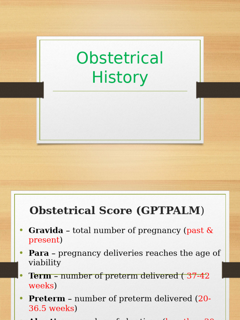 Obstetrical History | PDF