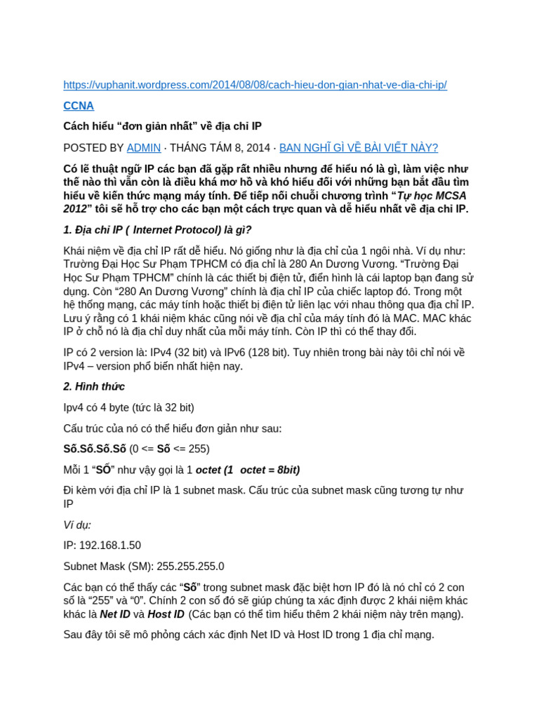 Giải Thích Unicast, Multicast, Broadcast | PDF