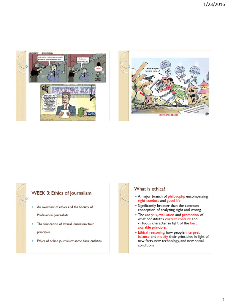 Ethics in Journalism Overview | PDF | Journalism