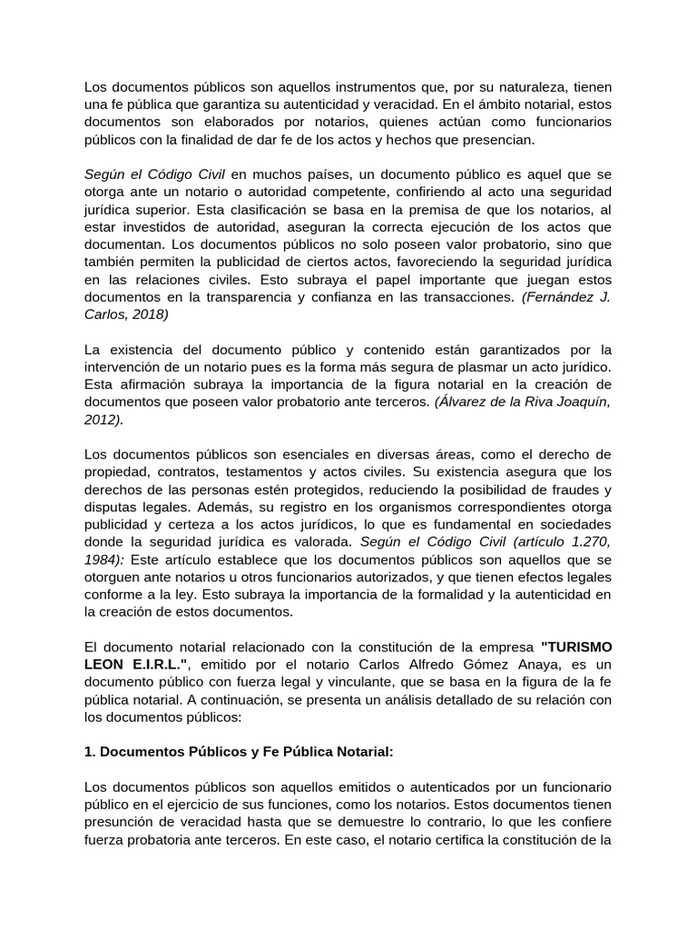 Definición y Relación Con Los Documentos Públicos | PDF