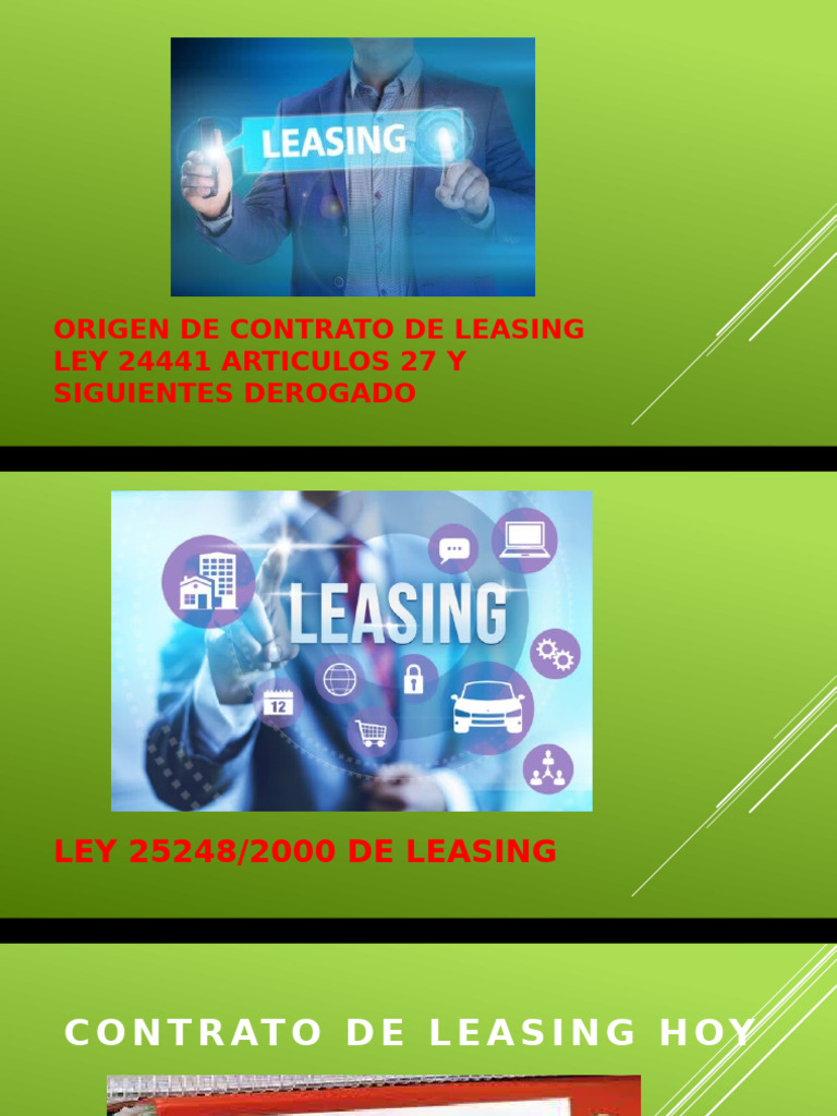 Contrato de Leasing: Tipos y Obligaciones | PDF | Economias | Business