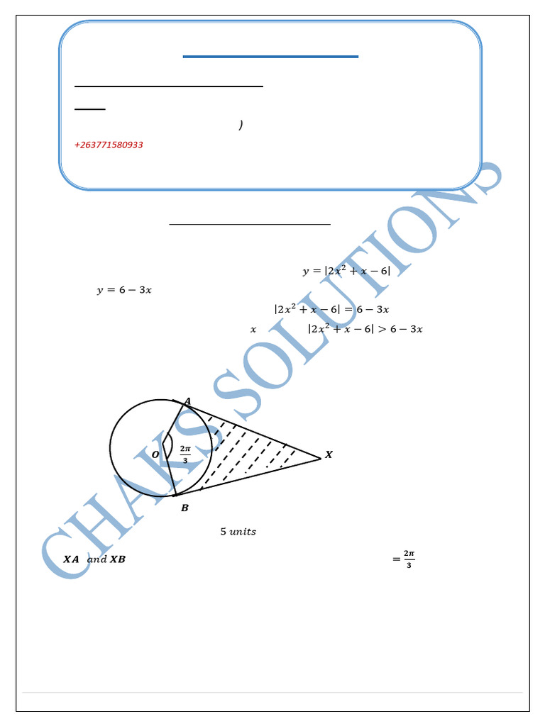 Exercise 9 Chaks Pure Mathematics | PDF | Circle | Equations