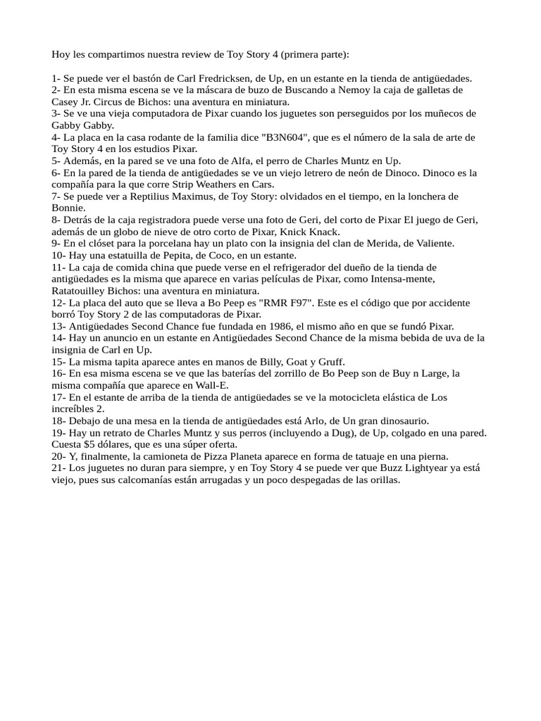 Toy Story 4 | PDF | Pixar