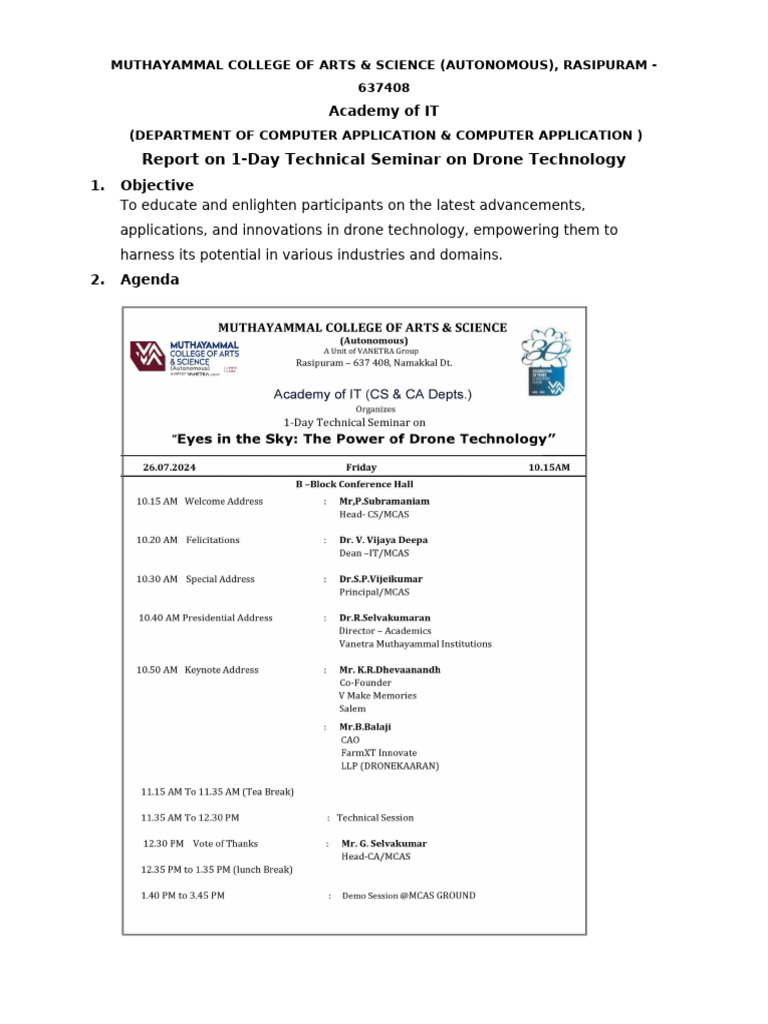 6-Point Structure of Drone Tech Seminar | PDF | Unmanned Aerial Vehicle
