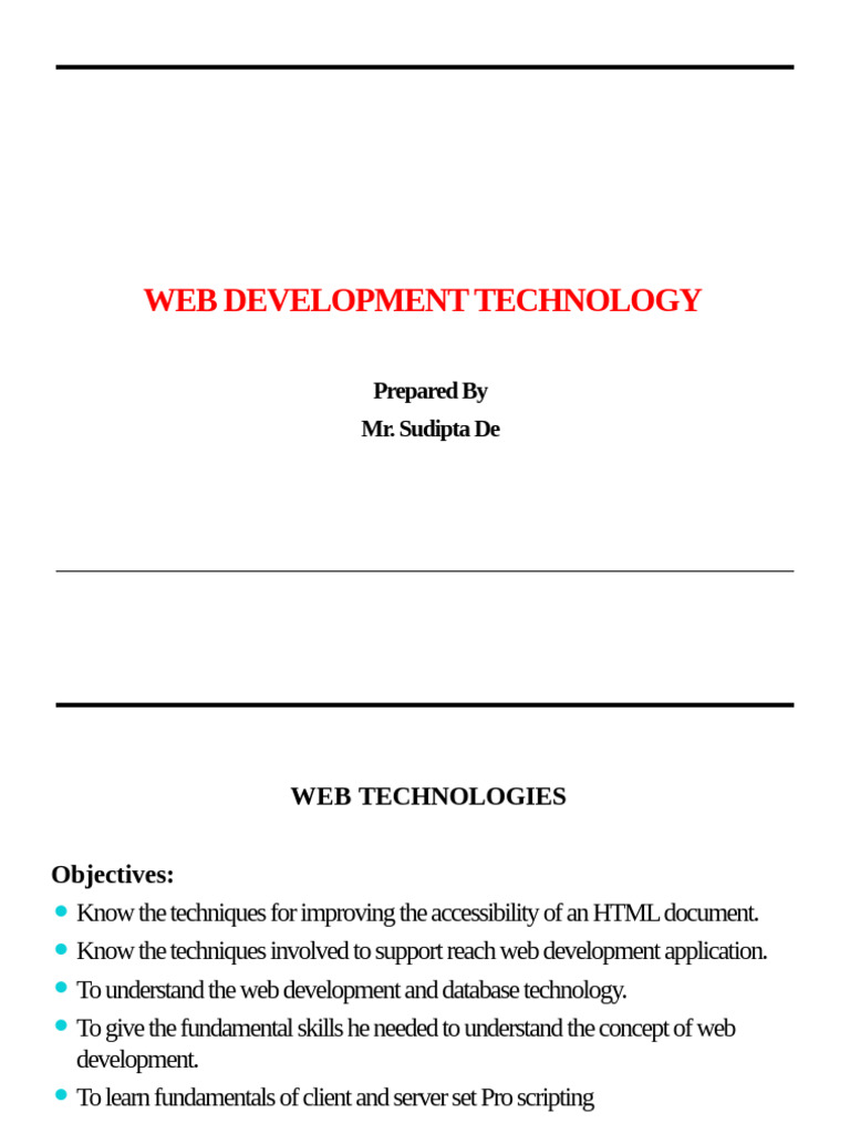 Advance Web Technology | PDF | World Wide Web | Internet & Web
