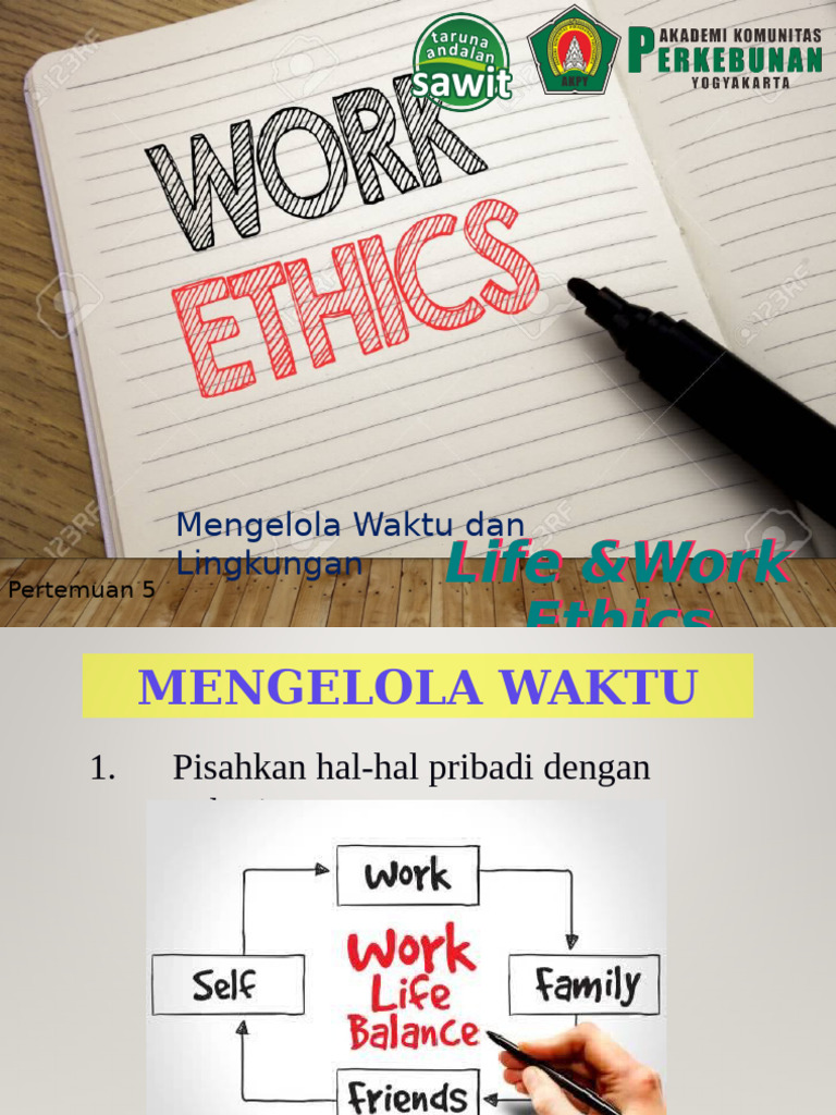 Work Ethik Pertemuan 4 - Mengelola Waktu Dan Lingkungan | PDF