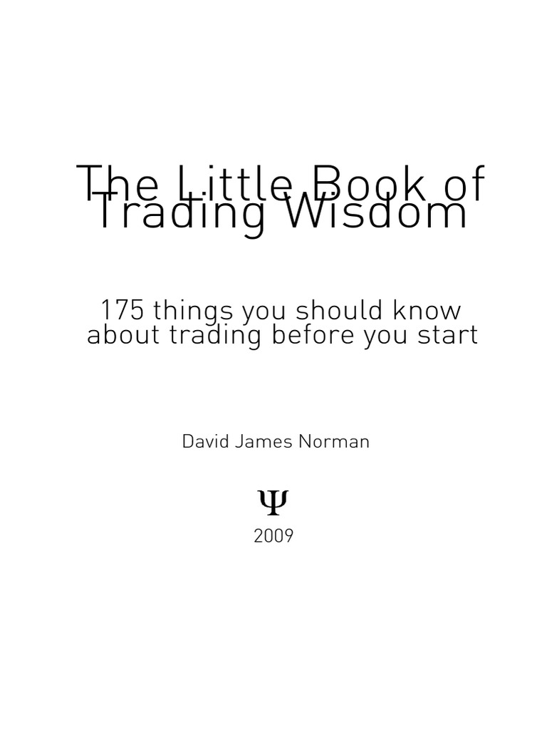 The Little Book of Trading Wisdom | PDF