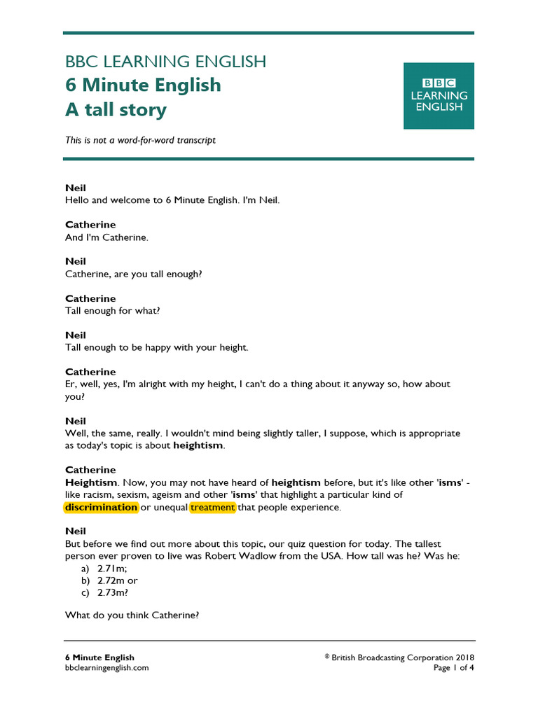 Understanding Heightism in Society | PDF | Prejudice And Discrimination ...