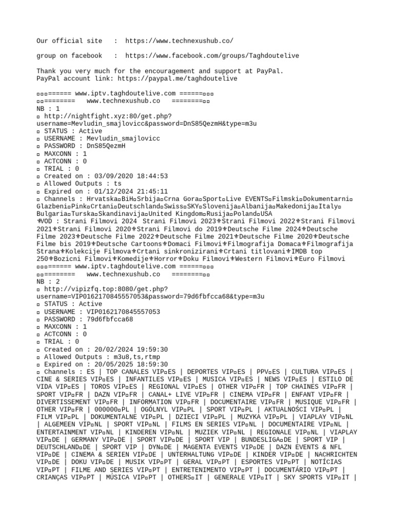 Xtream Iptv M3u 10-11-2024 | PDF | Asia | European Union