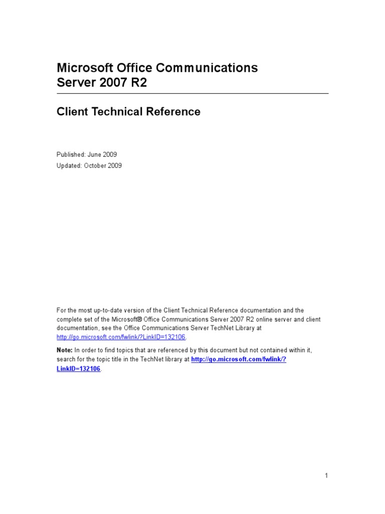 OCS 2007 R2 Technical Reference For Clients | PDF | Group Policy ...