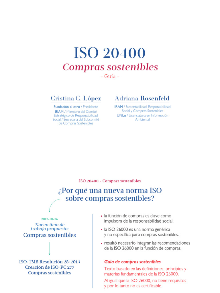 Material de Capacitacion Sobre Iso 20400 Compras Sostenibles | PDF | Sustentabilidad ...
