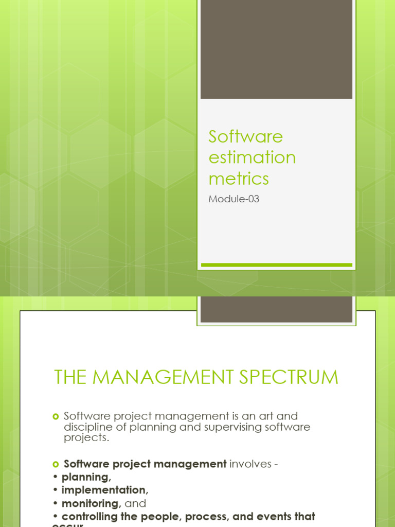 Module-03.1 Software Estimation | PDF | Project Management | Software Development Process