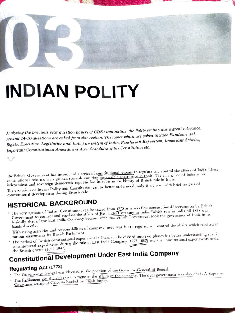 Polity First | PDF | British Raj | Constitutional Amendment