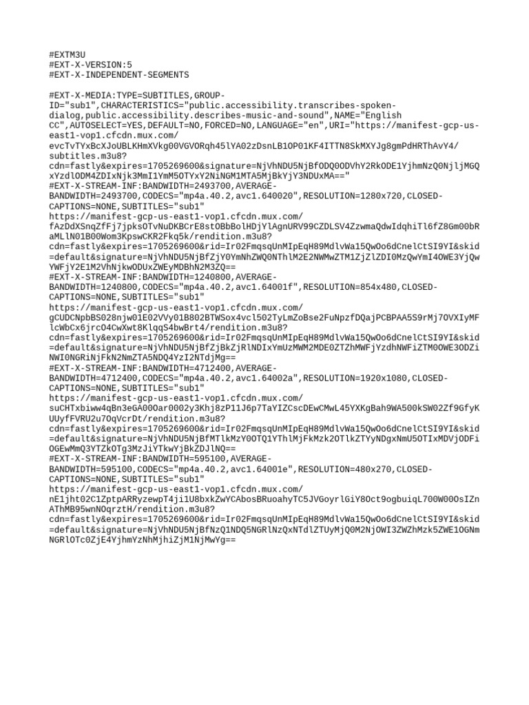 M3U8 Playlist for Video Streaming | PDF | Computers
