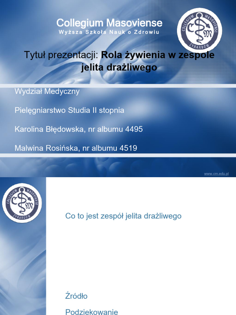 Collegium Masoviense: Tytuł Prezentacji | PDF