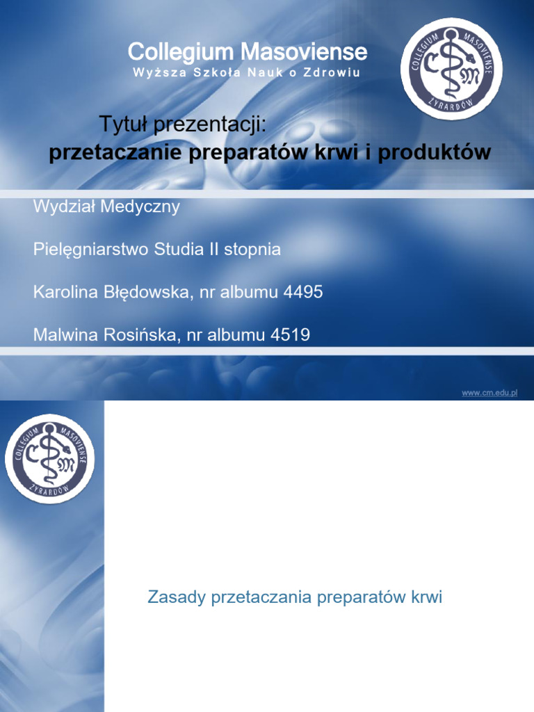 Błędowska NrAlbumu 4495 Kafarska NrAlbumu 4515 Rosińska NrAlbumu 4519 Prezentacja - PDF Hirurgia ...