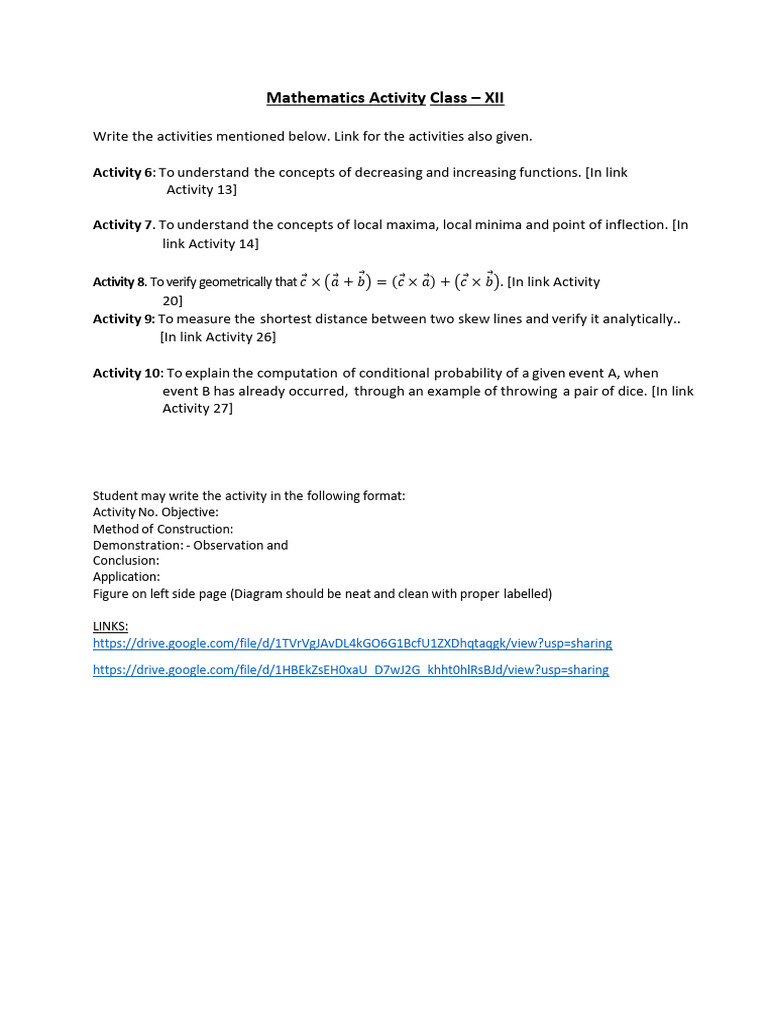Maths Class 12th Project | PDF