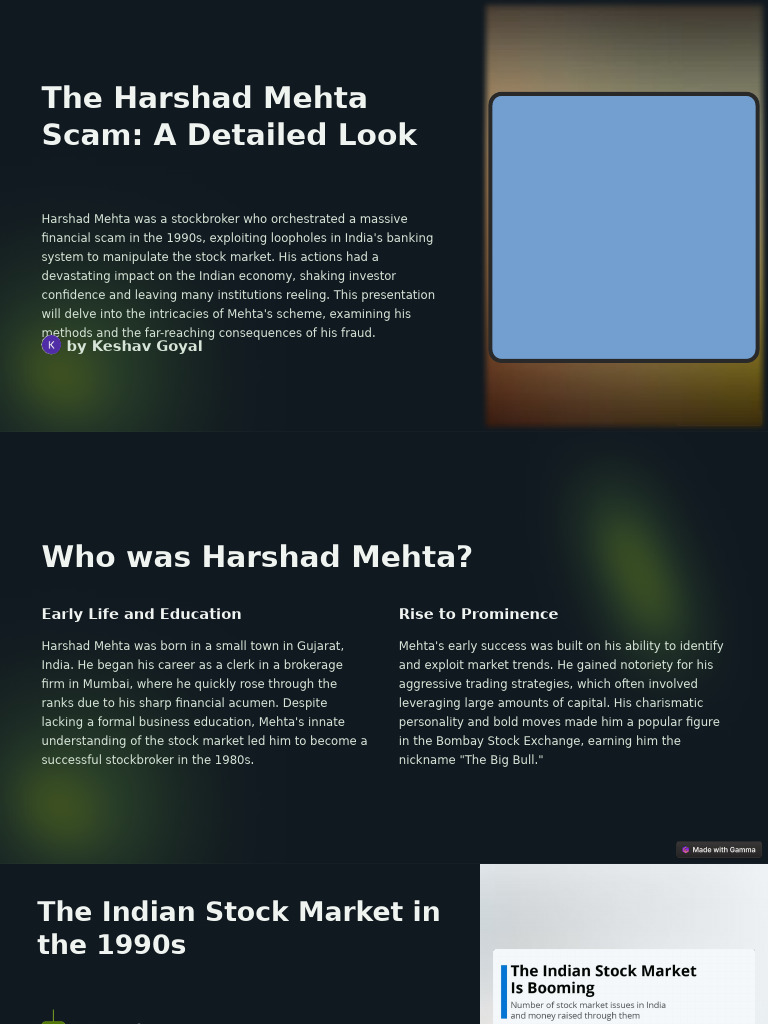 Harshad Mehta: The 1992 Scam Unveiled | PDF | Stocks | Banks