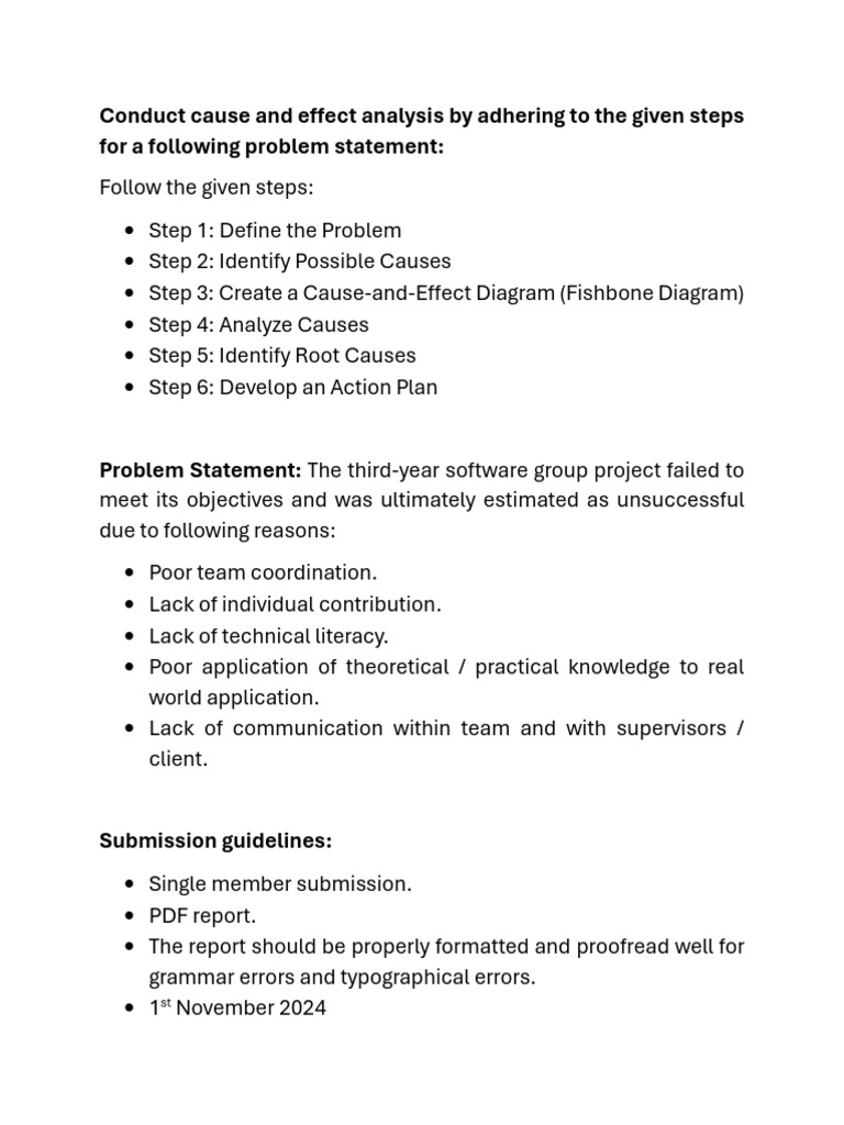 Cause and Effect Analysis Guide | PDF