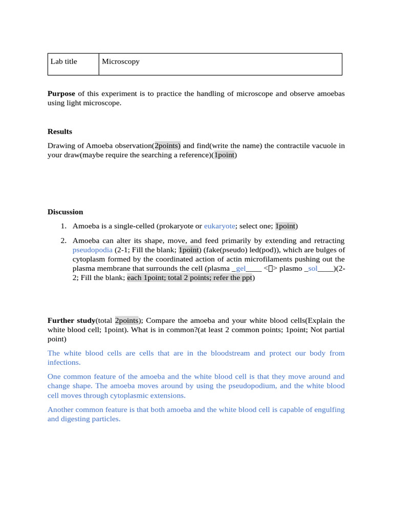 Week 6 Microscopy Report | PDF