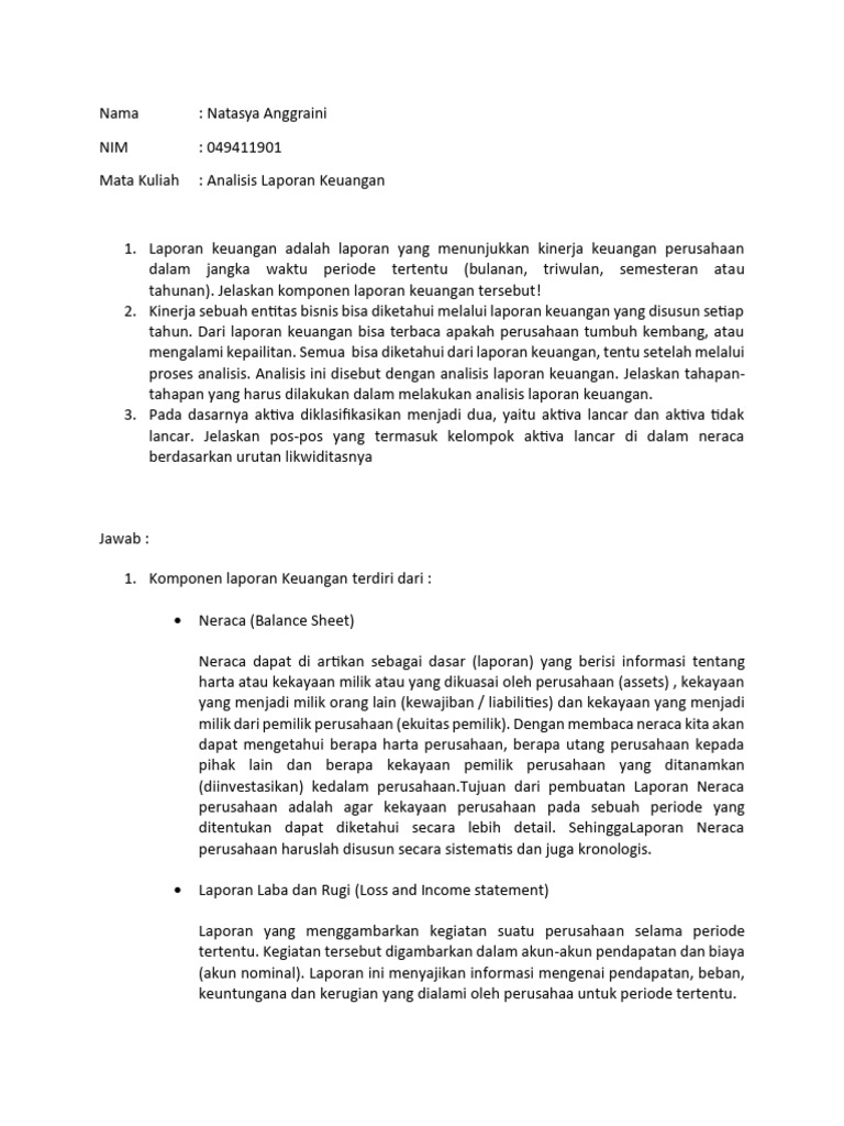 Panduan Analisis Laporan Keuangan | PDF | Pengelolaan Keuangan & Uang
