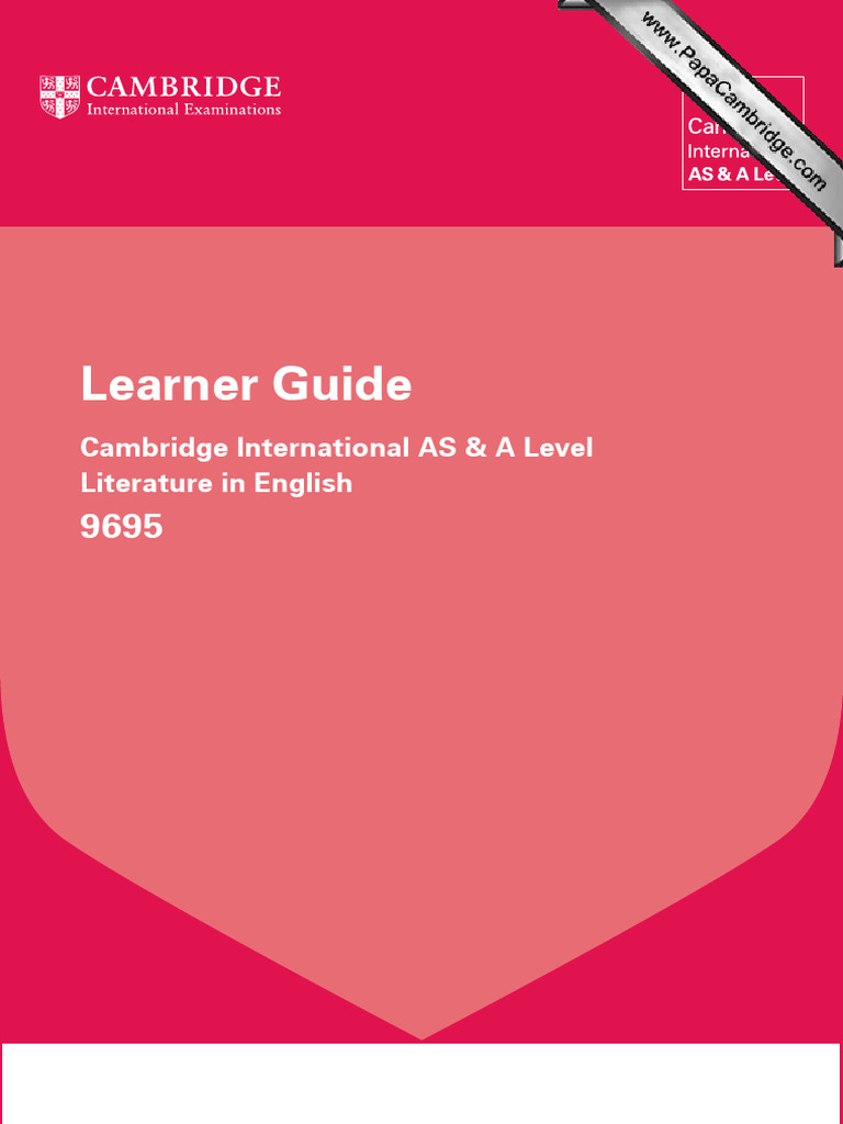 Cambridge Learner Guide For As and A Level Literature in English | PDF ...