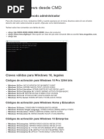 Activación de Windows 10 en Minios | PDF