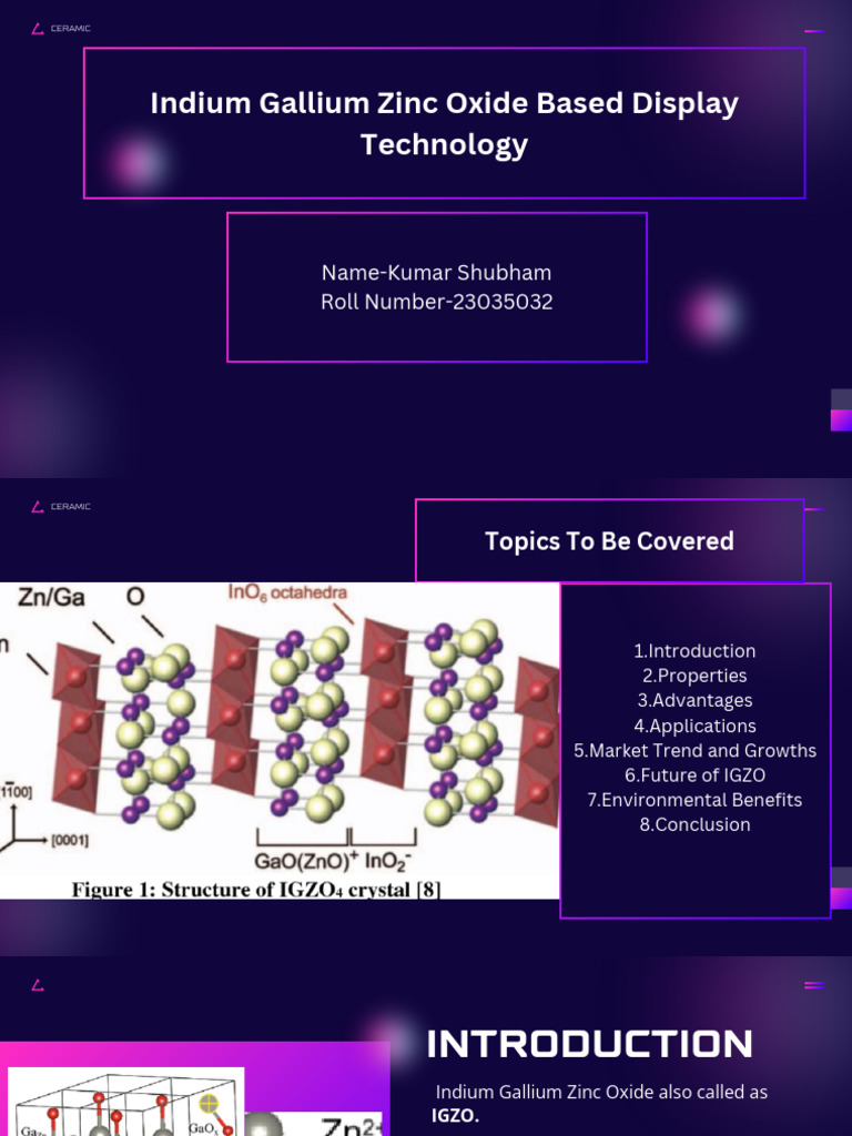 (Igzo) | PDF | Oled | Electronics