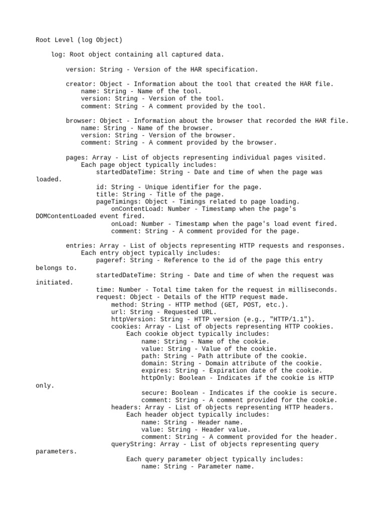 Root Level log Object | PDF | Http Cookie | Internet